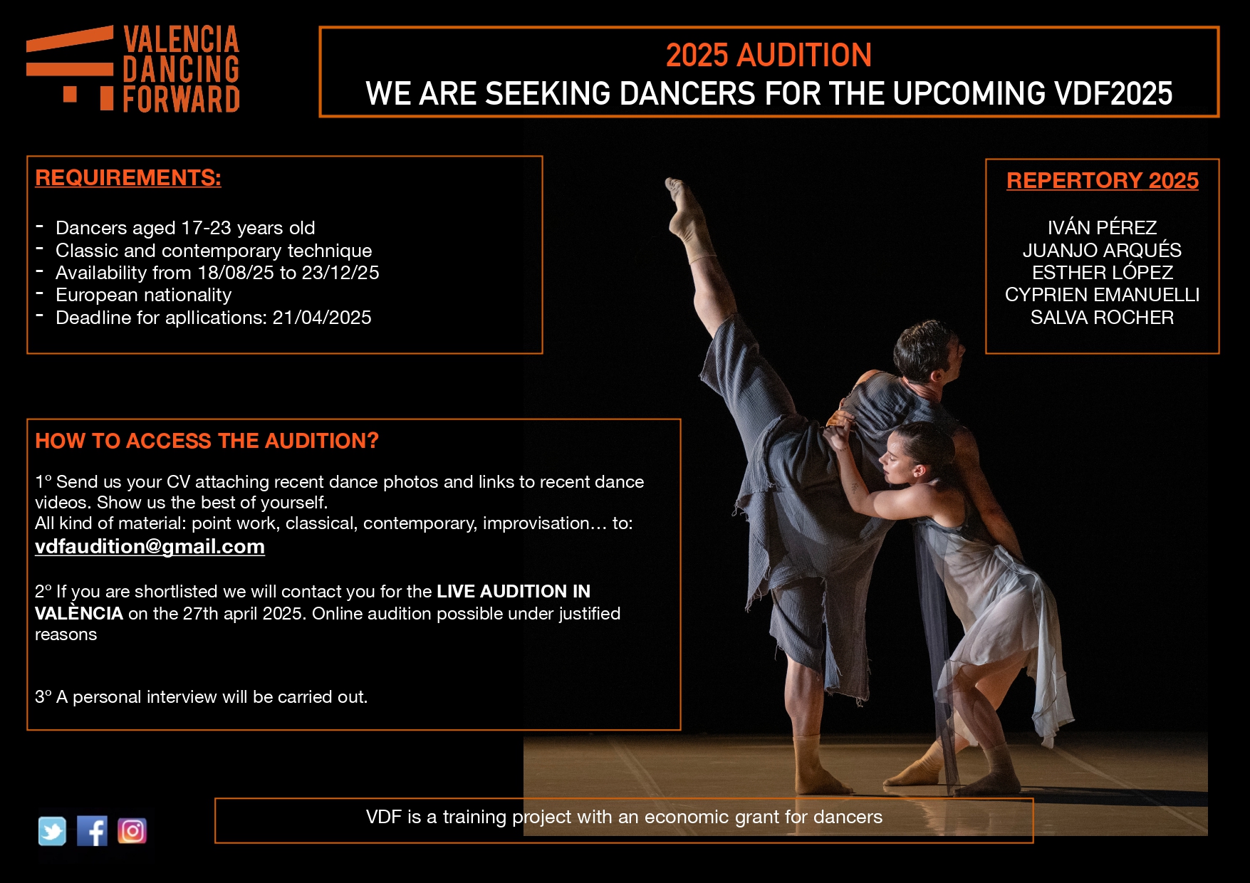 València Dancing Forward is Seeking Dancers for the Upcoming VDF2025 ...